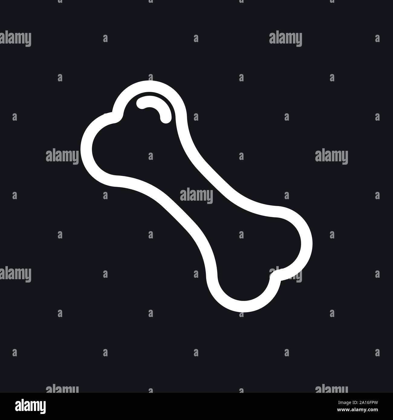 Bone flat icon. Single high quality symbol Stock Vector Image & Art - Alamy