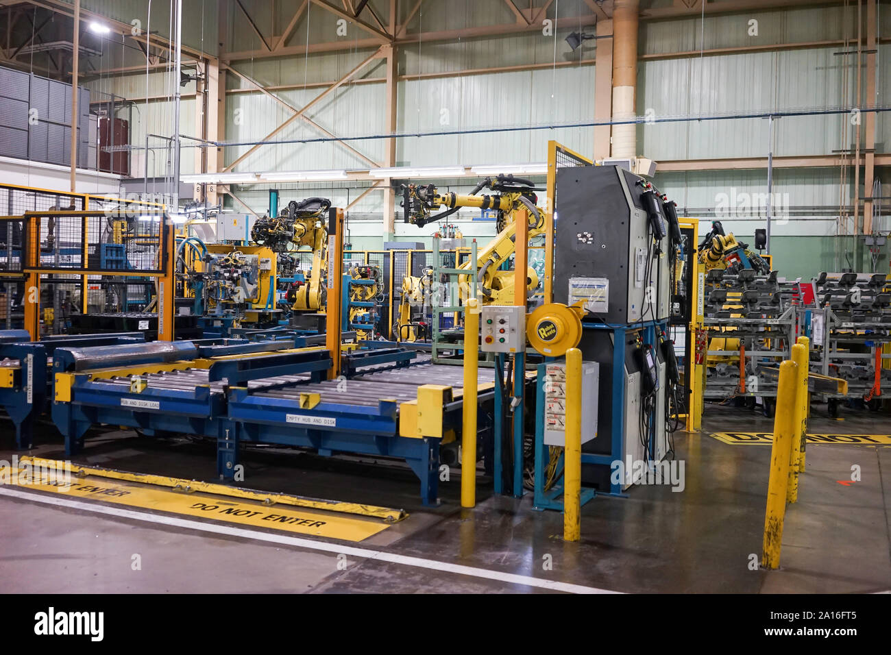 Assembly Line of production of Civic and SUV cars at Honda factory in ...
