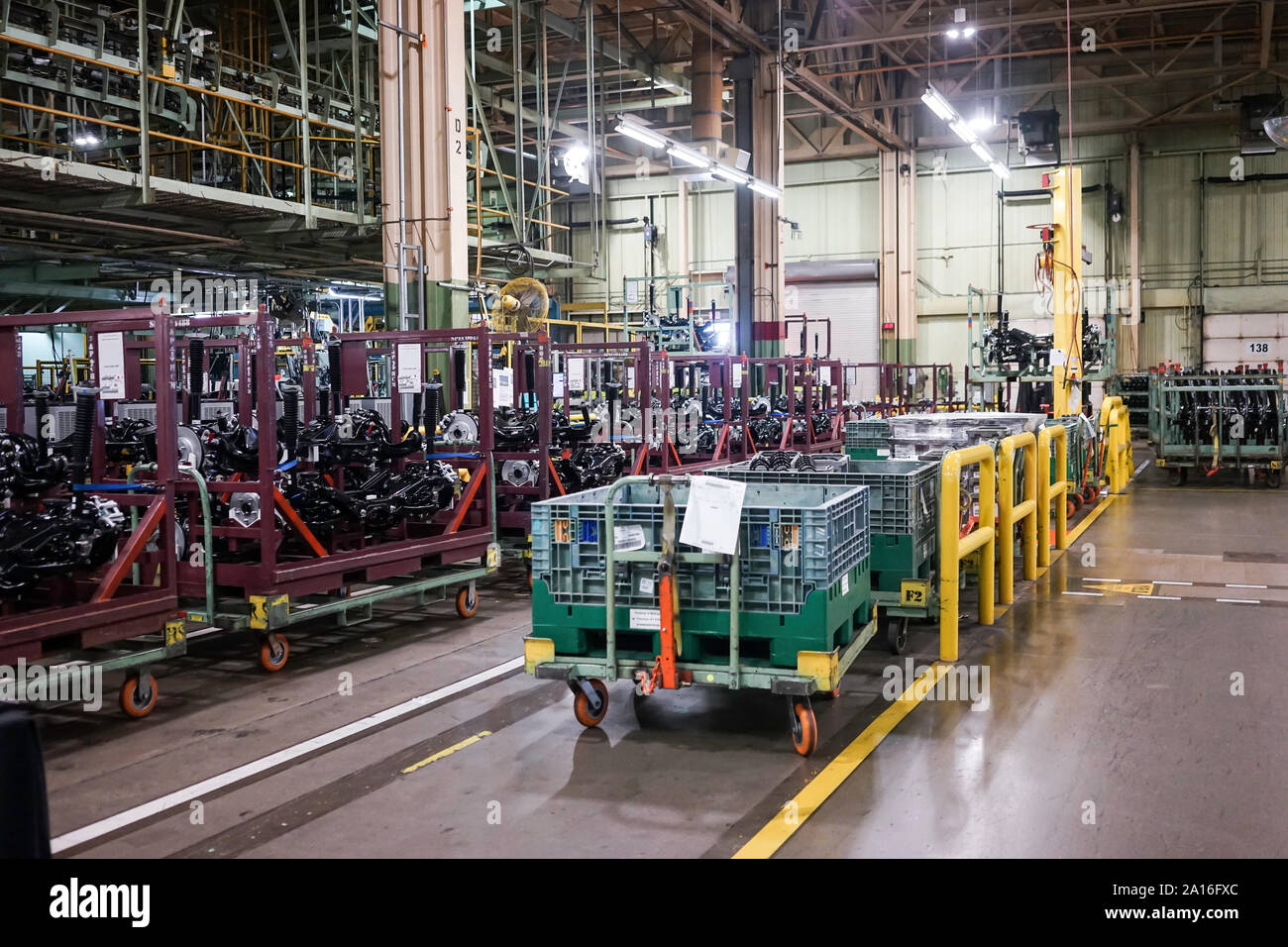 Assembly Line of production of Civic and SUV cars at Honda factory in ...