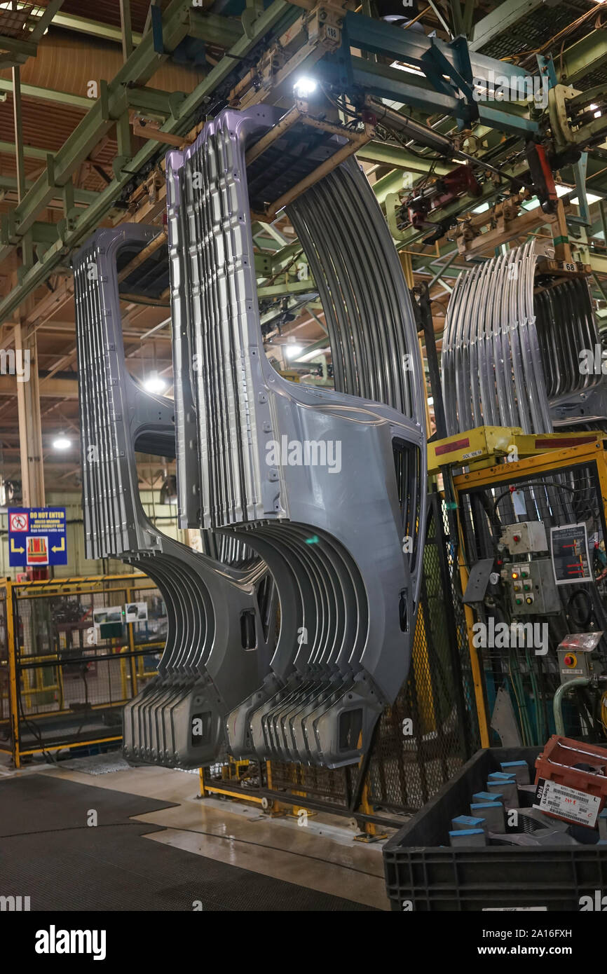 Assembly Line of production of Civic and SUV cars at Honda factory in ...