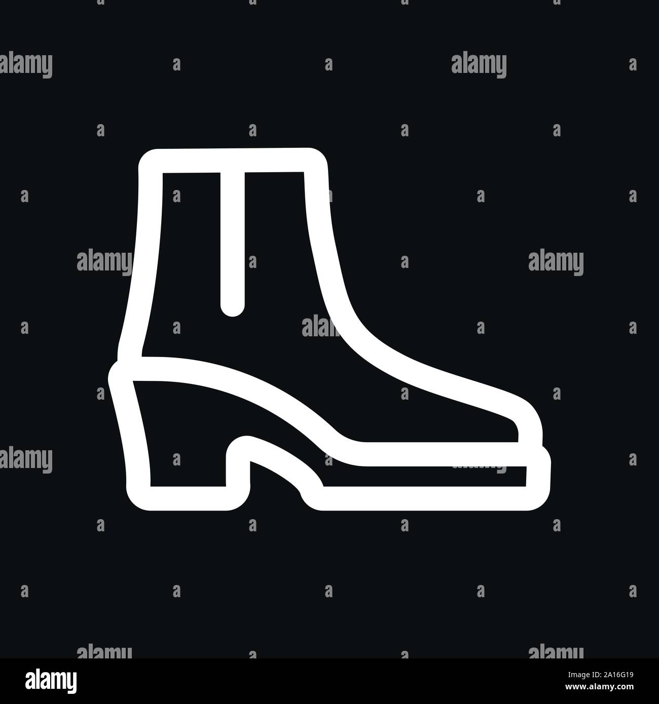 Boot vector icon, high shoe icon, working boot icon Stock Vector Image ...