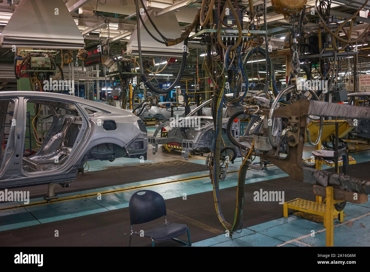 Assembly Line of production of Civic and SUV cars at Honda factory in ...