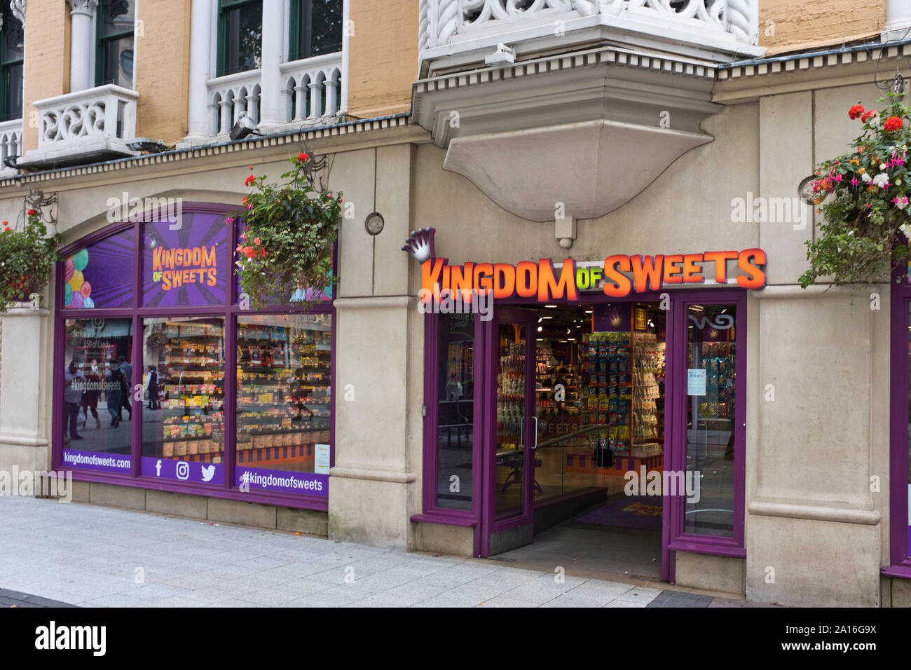 dh Kingdom of Sweets CARDIFF WALES Sweet shop city centre Stock Photo ...