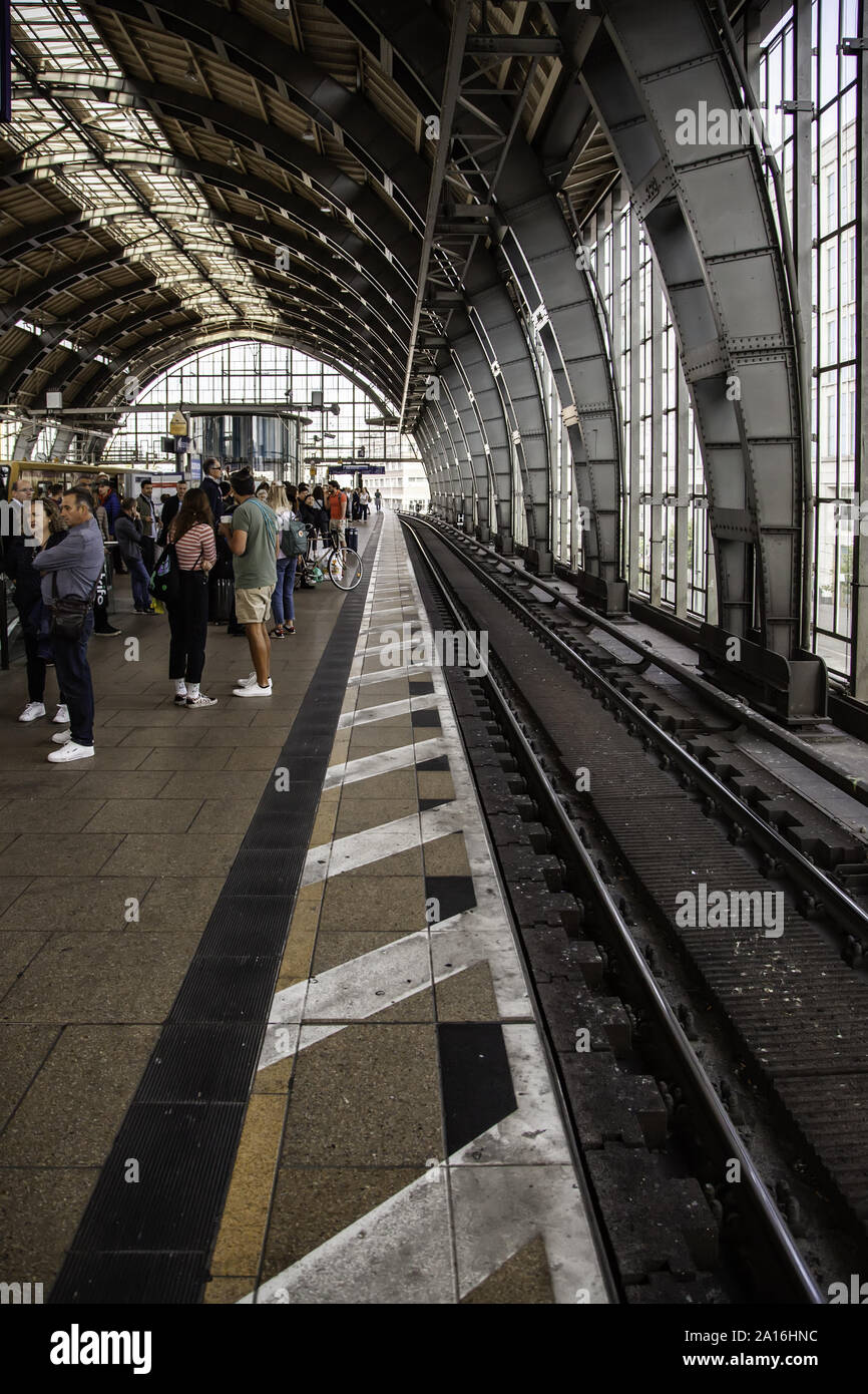 BERLIN, GERMANY - SEPTEMBER 08 2019: A platform of the Berlin East ...