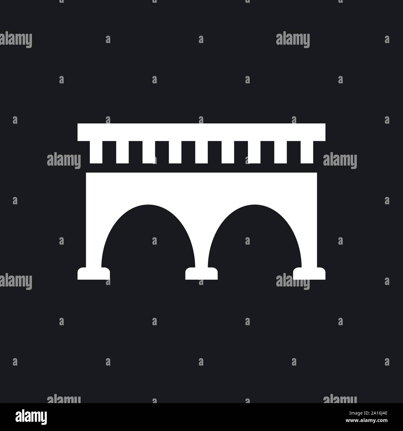 Bridge icon in flat style. Road business concept Stock Vector Image ...