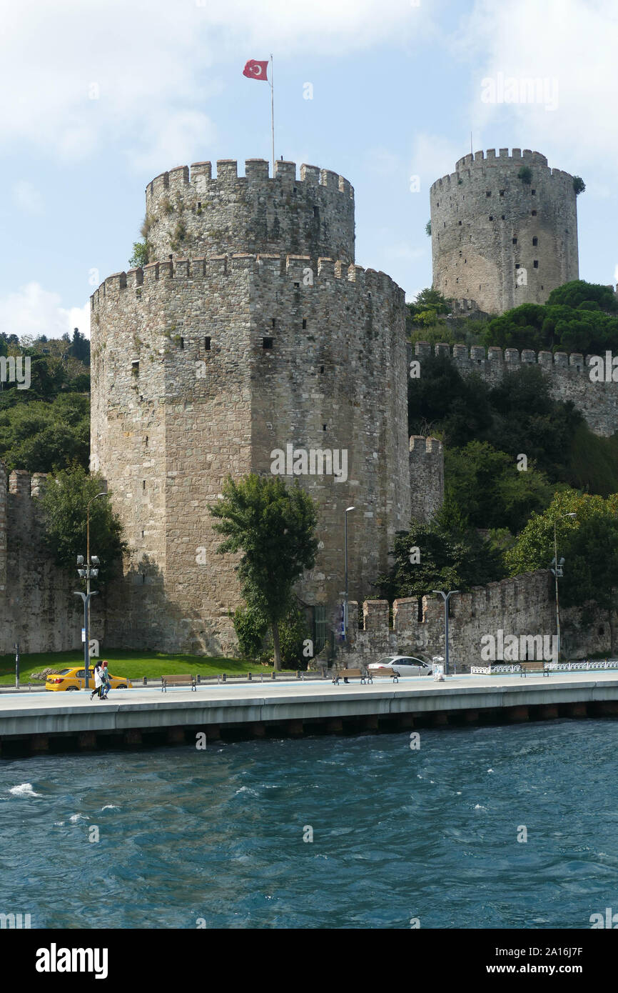 Ottoman built Rumeli fortress guards the Bosphorus straits near ...