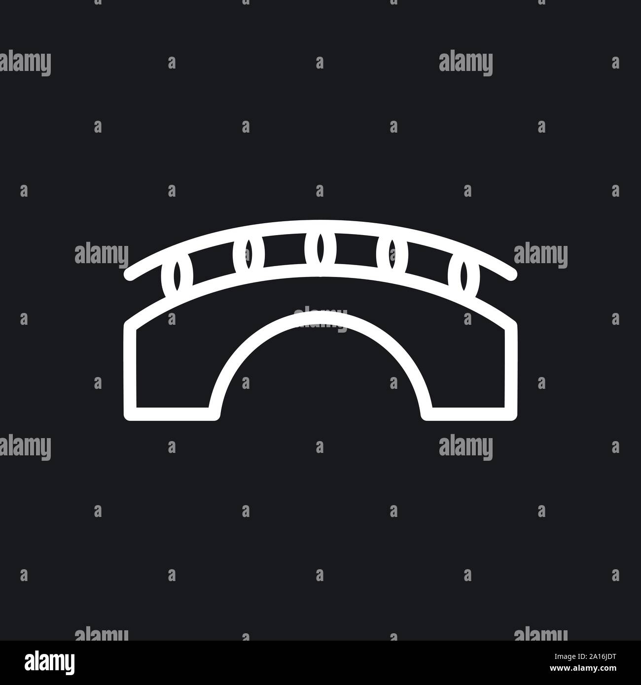Bridge icon in flat style. Road business concept Stock Vector Image ...