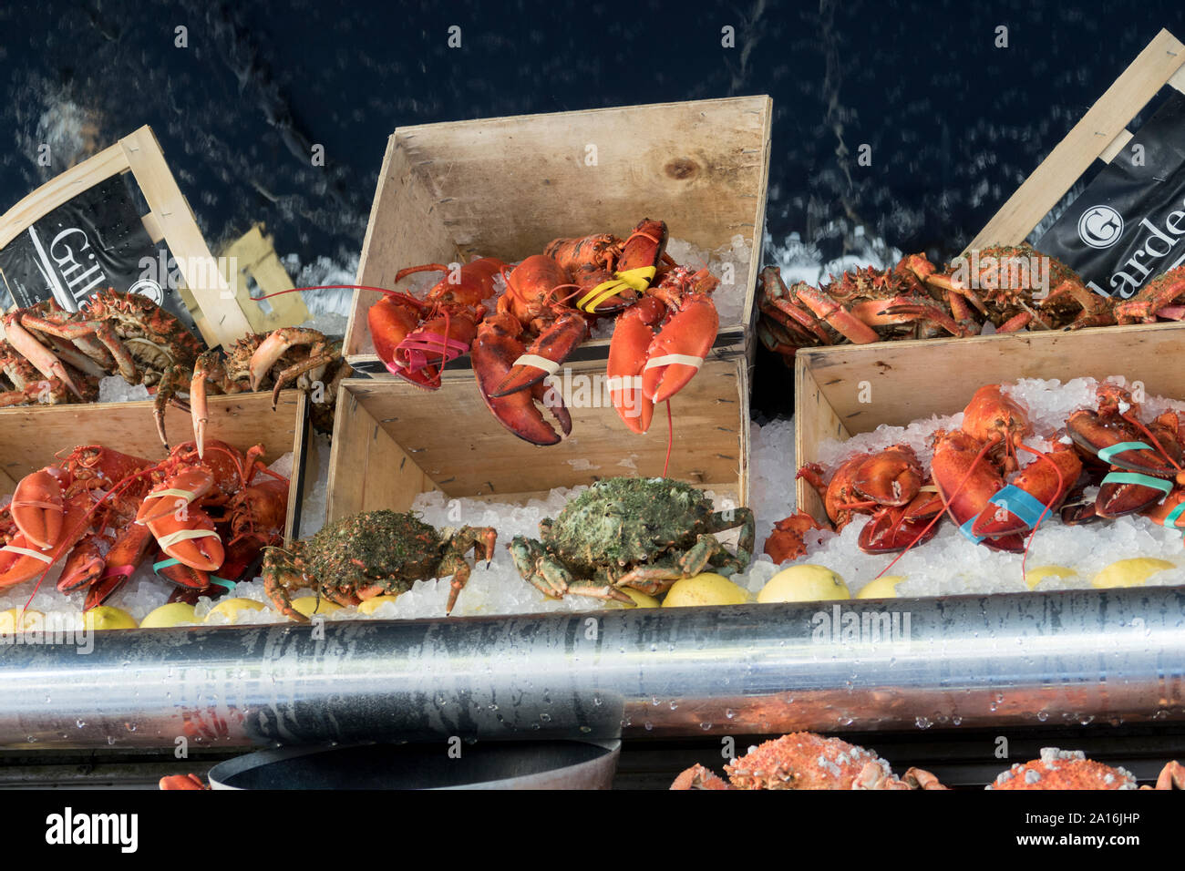 Paris, France - Sept 03, 2019: Fresh Seafood displayed at the ...