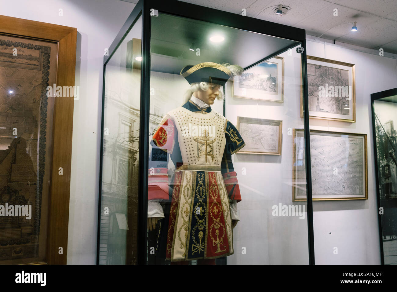 Paris, France - Sept 03, 2019:Exhibition in the "Musee de la Prefecture ...