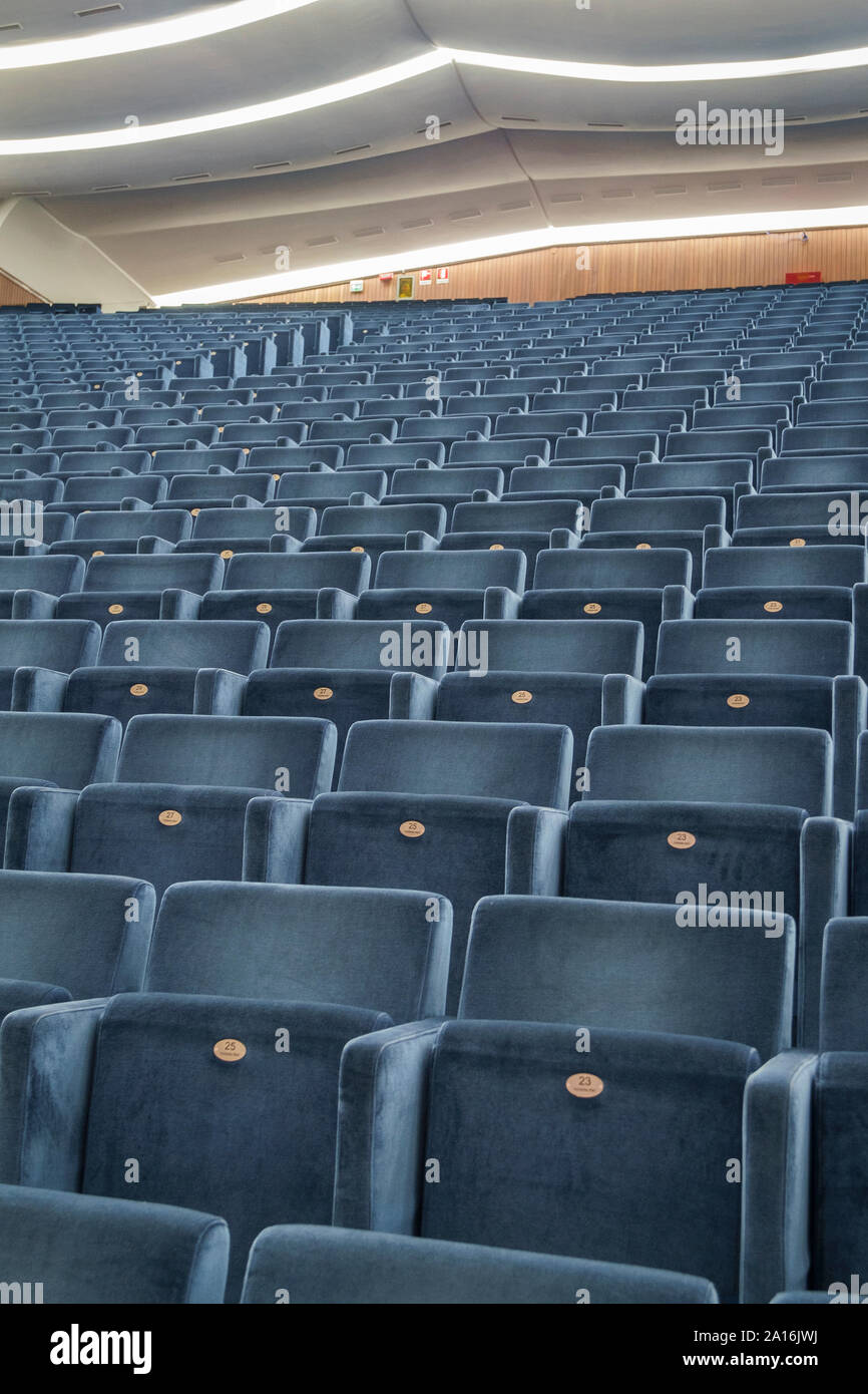 Empty seats chairs in a movie theater Stock Photo - Alamy