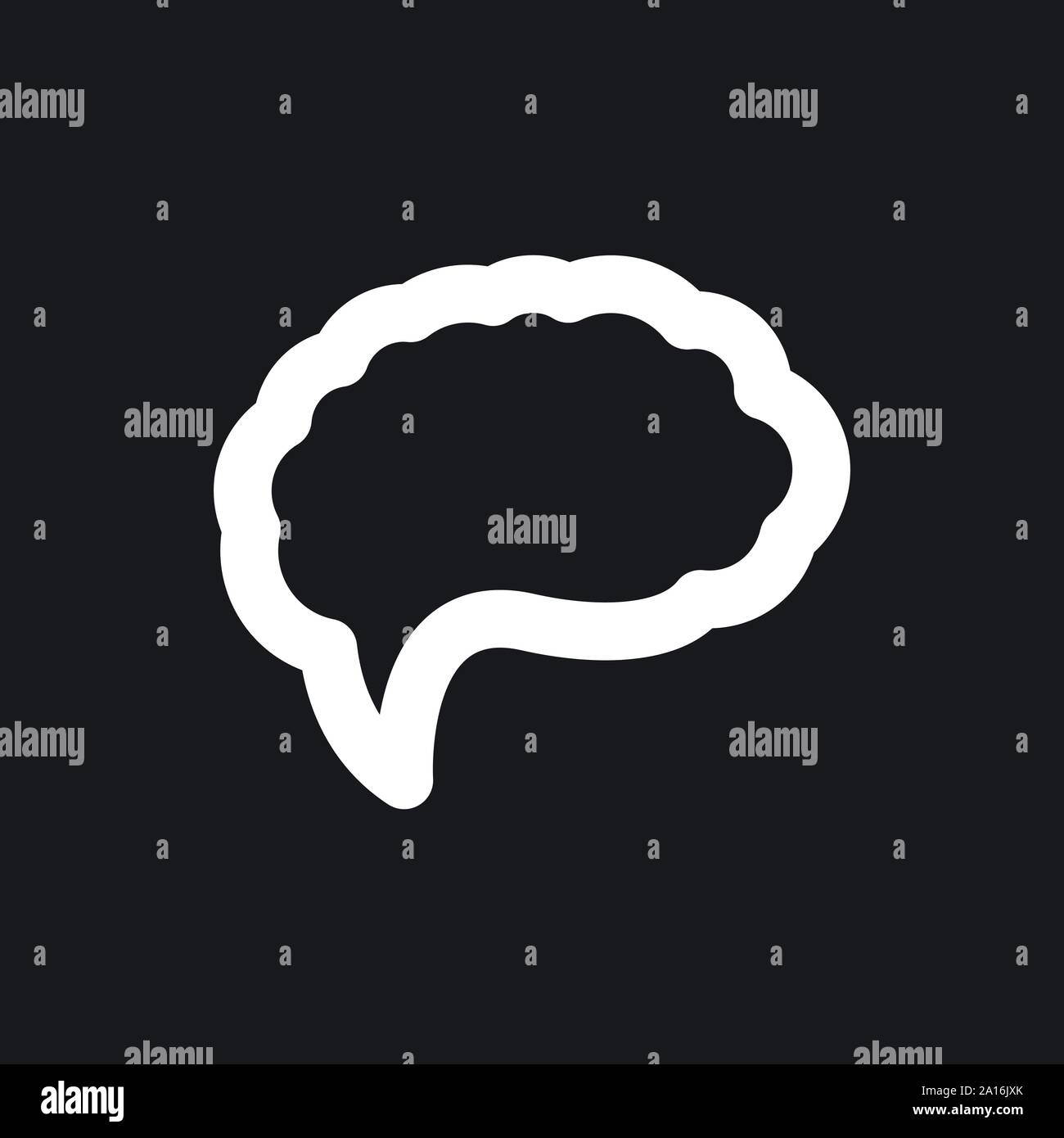 Brain vector icon. Simple illustration isolated on background Stock ...
