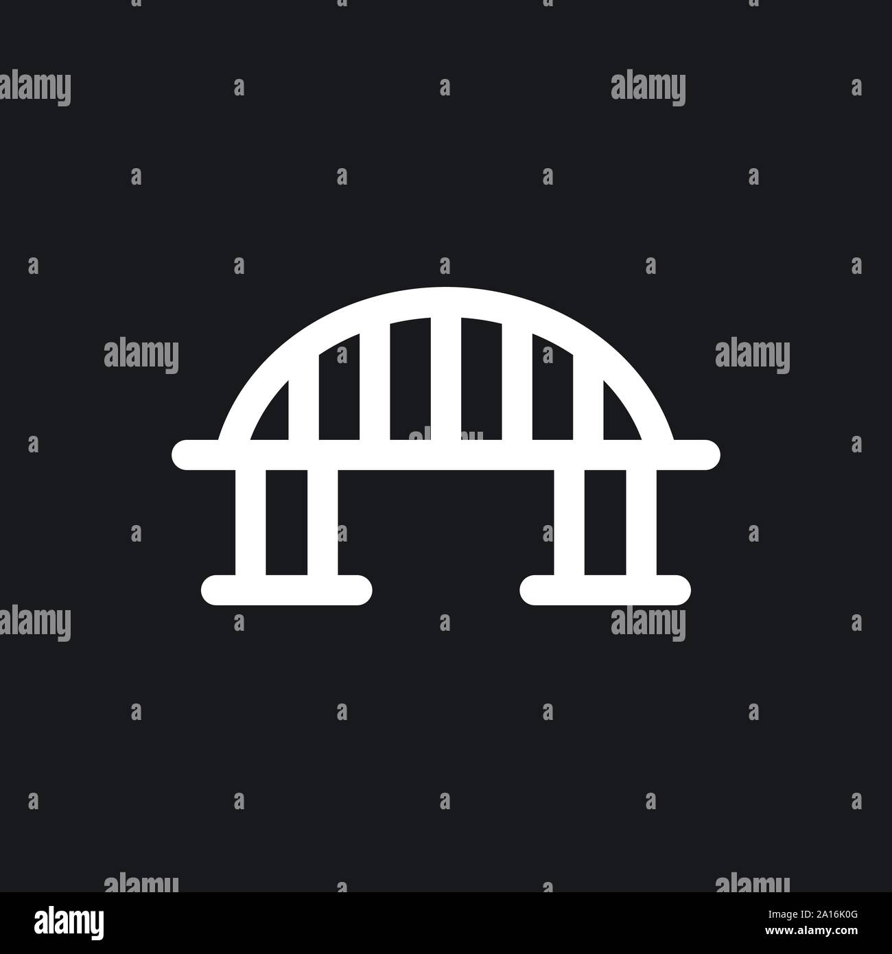 Bridge icon in flat style. Road business concept Stock Vector Image ...