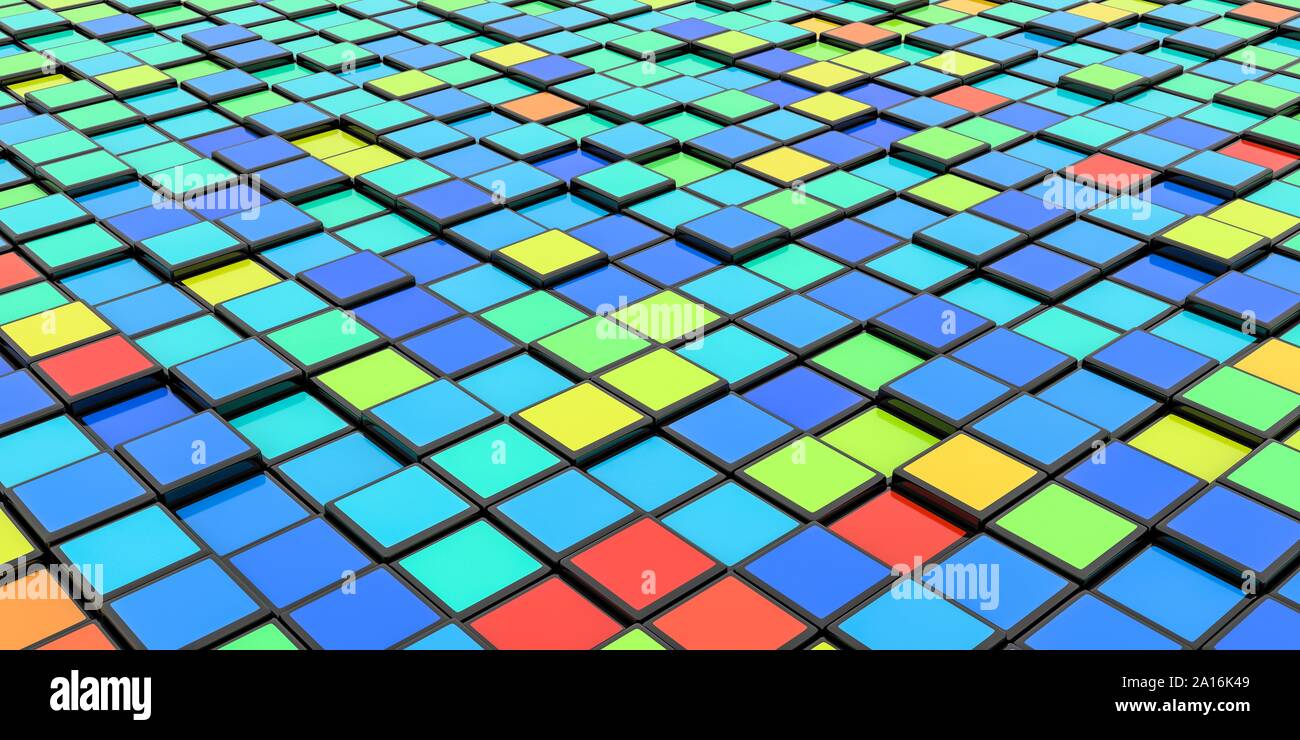 Plastic Colorful Cubes Background Illustration Stock Photo - Alamy