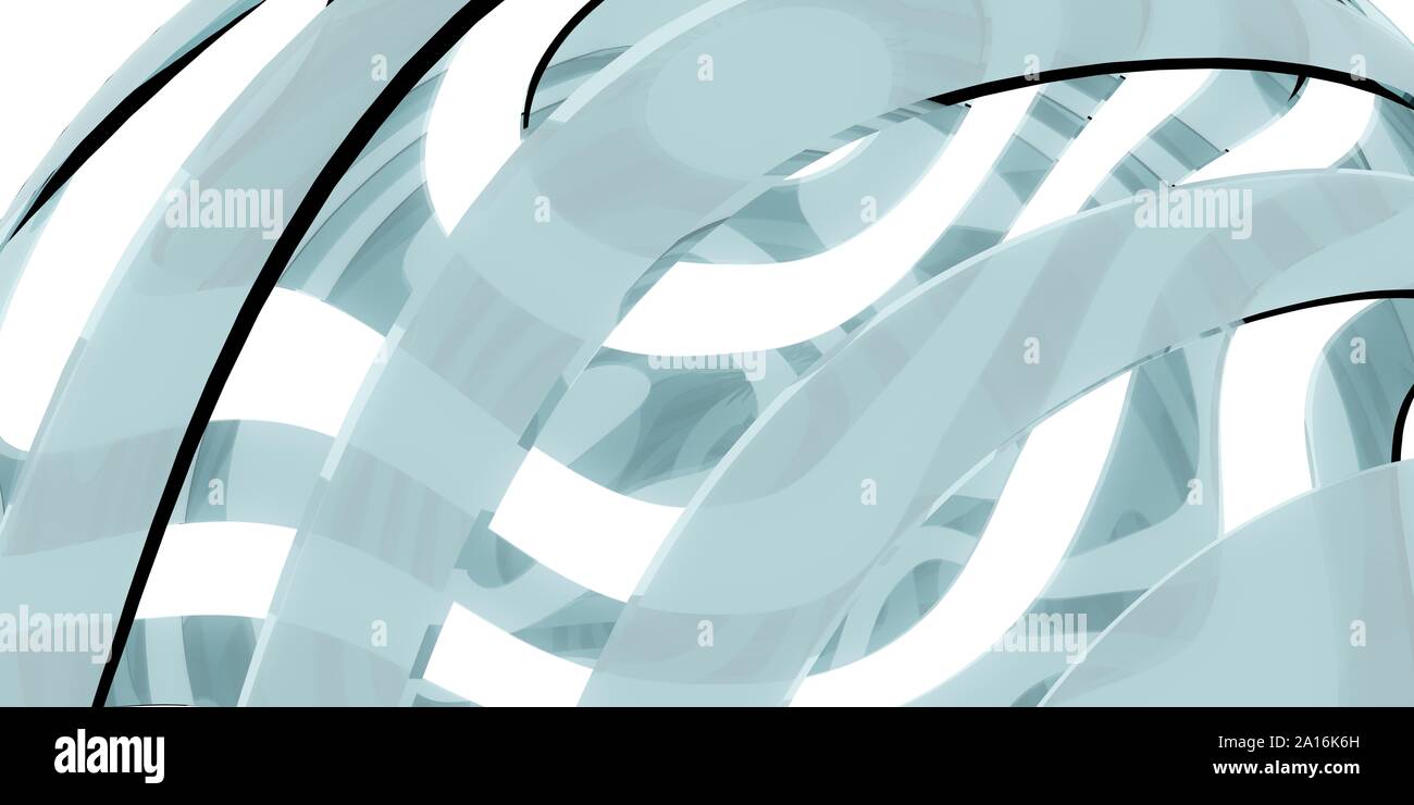 abstract glass wave in front of bright background Stock Photo - Alamy