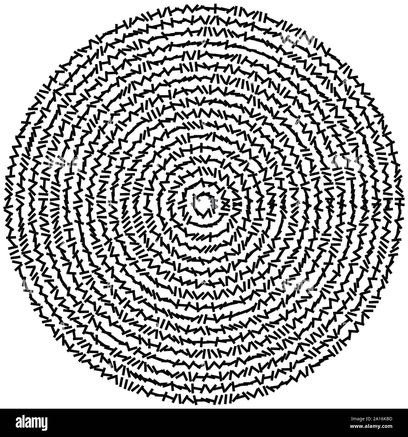 geometric circle of squares, rectangles. angular spiral,vortex abstract ...
