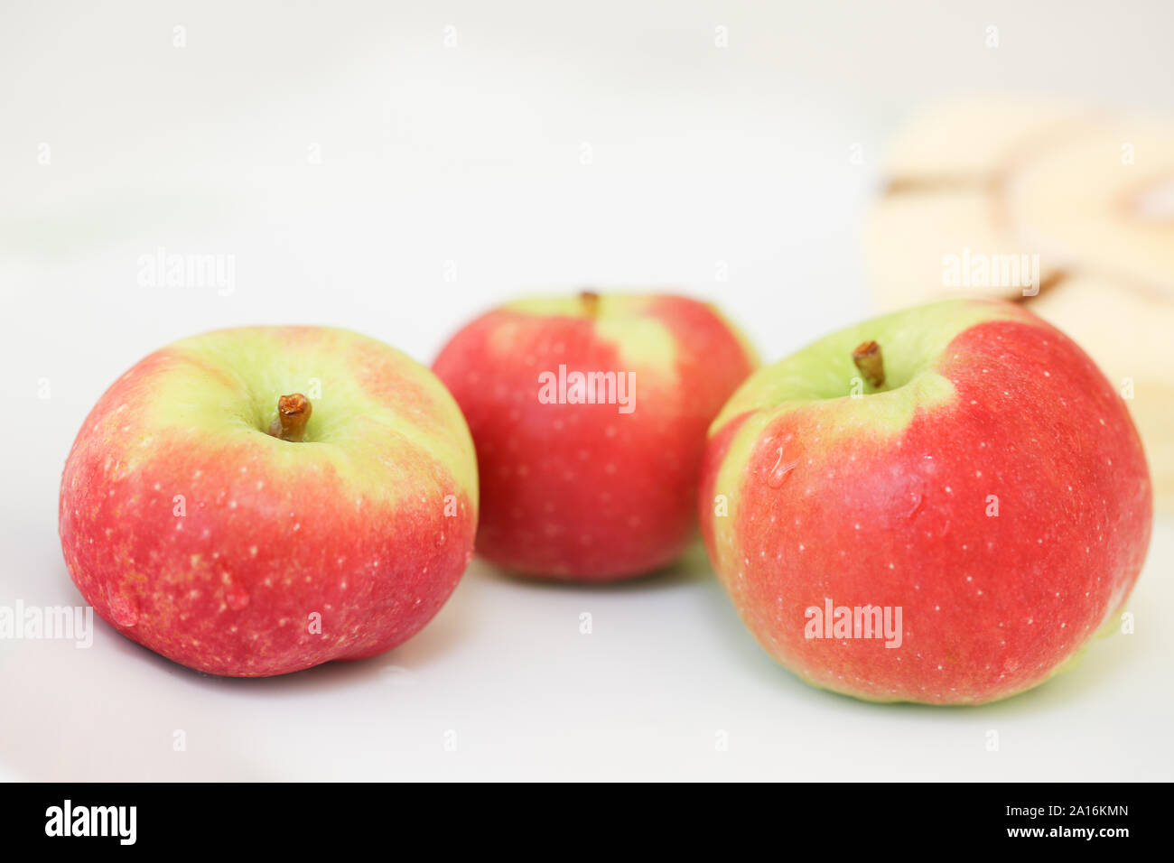 Red apple close up -Image Stock Photo - Alamy