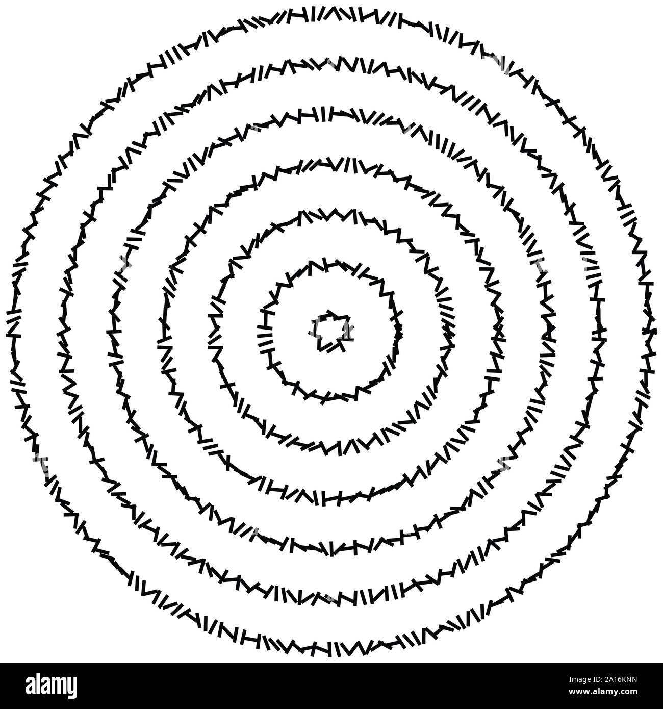 geometric circle of squares, rectangles. angular spiral,vortex abstract ...