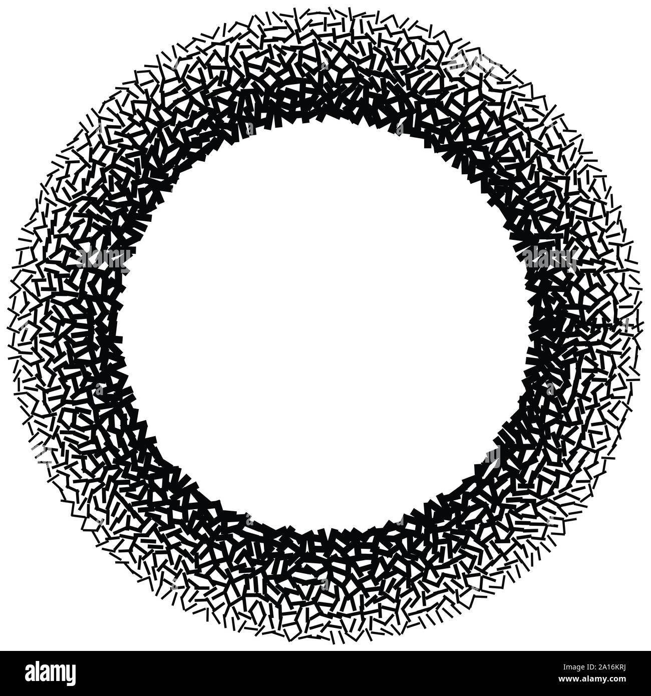 geometric circle of squares, rectangles. angular spiral,vortex abstract ...
