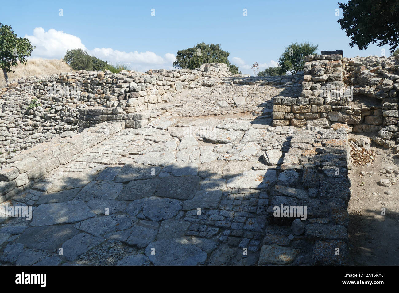 Ramp leading to main city gate of Troy , Priam's city of the Iliad ...
