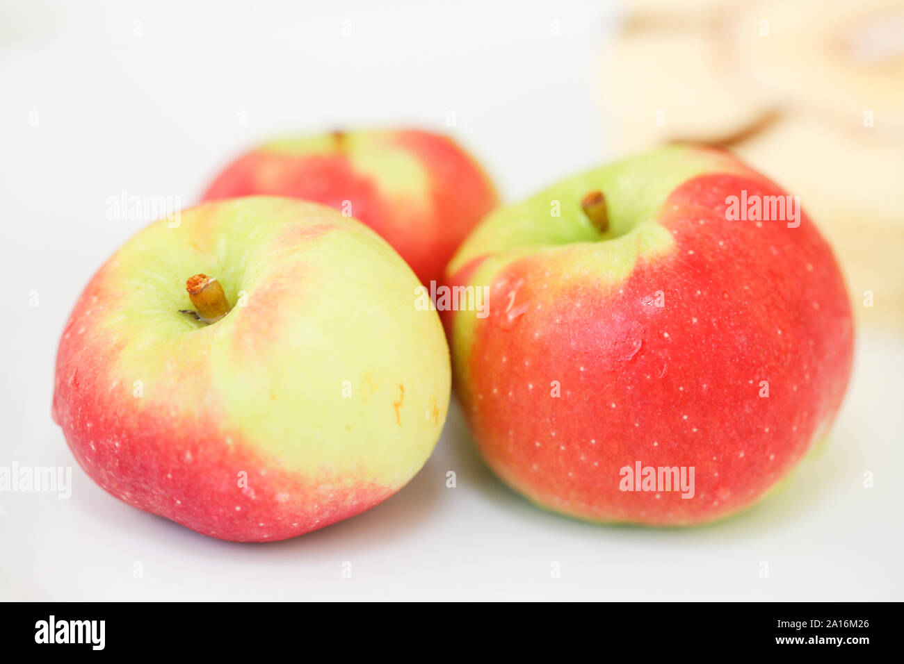 Red apple close up -Image Stock Photo - Alamy