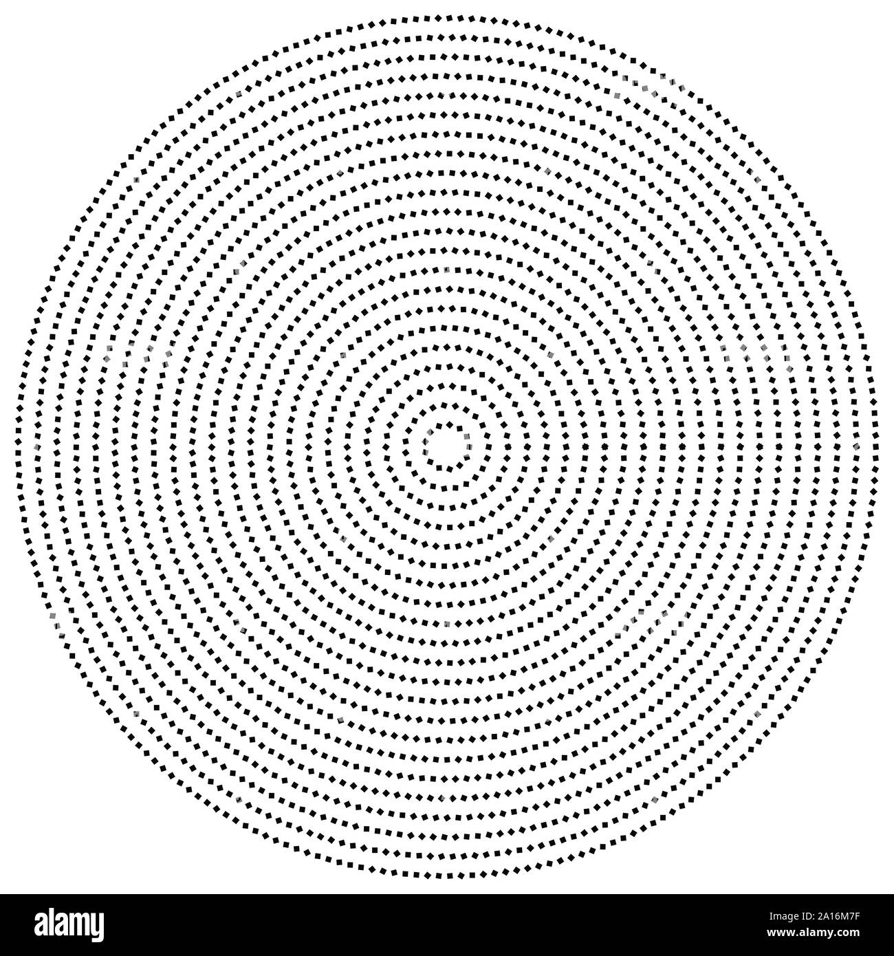 geometric circle of squares, rectangles. angular spiral,vortex abstract ...