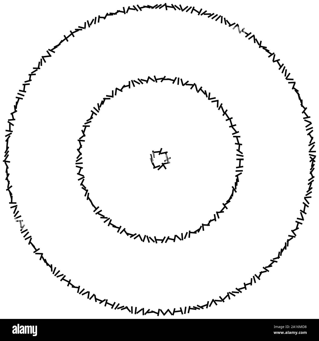 geometric circle of squares, rectangles. angular spiral,vortex abstract ...