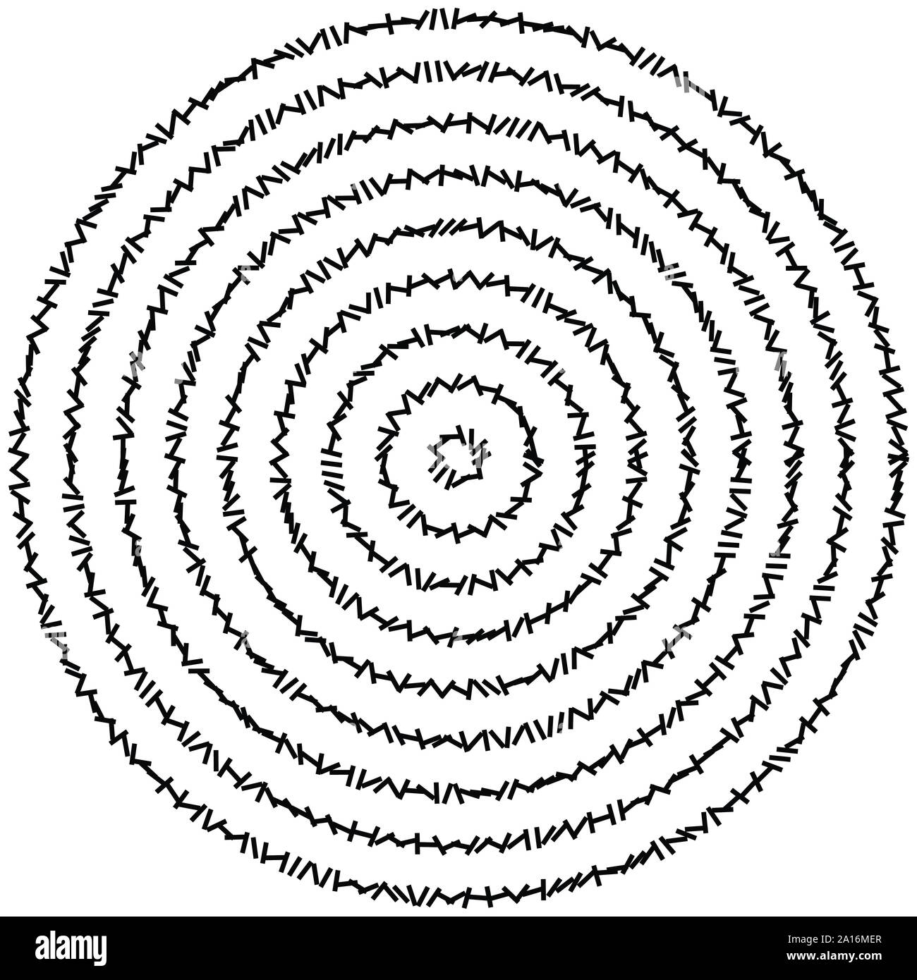geometric circle of squares, rectangles. angular spiral,vortex abstract ...