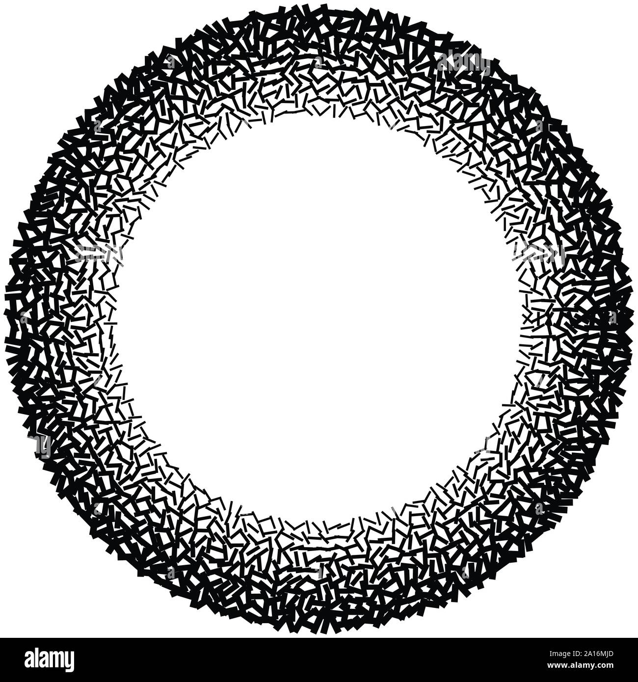 geometric circle of squares, rectangles. angular spiral,vortex abstract ...