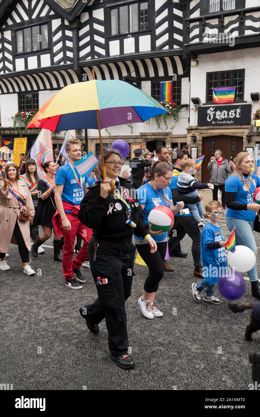Police with Pride at the 2019 Chester Pride Festival Stock Photo - Alamy
