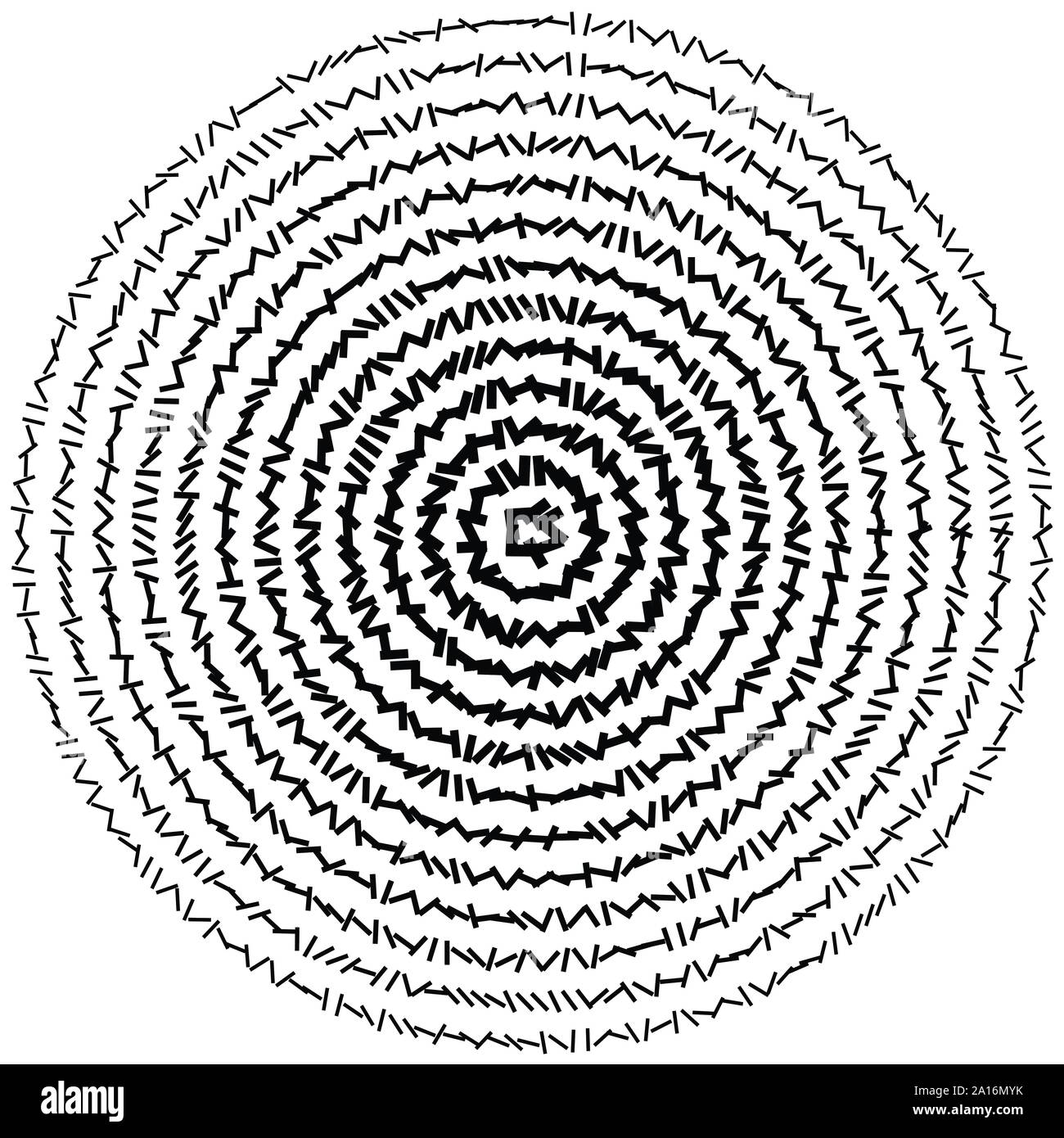 geometric circle of squares, rectangles. angular spiral,vortex abstract ...