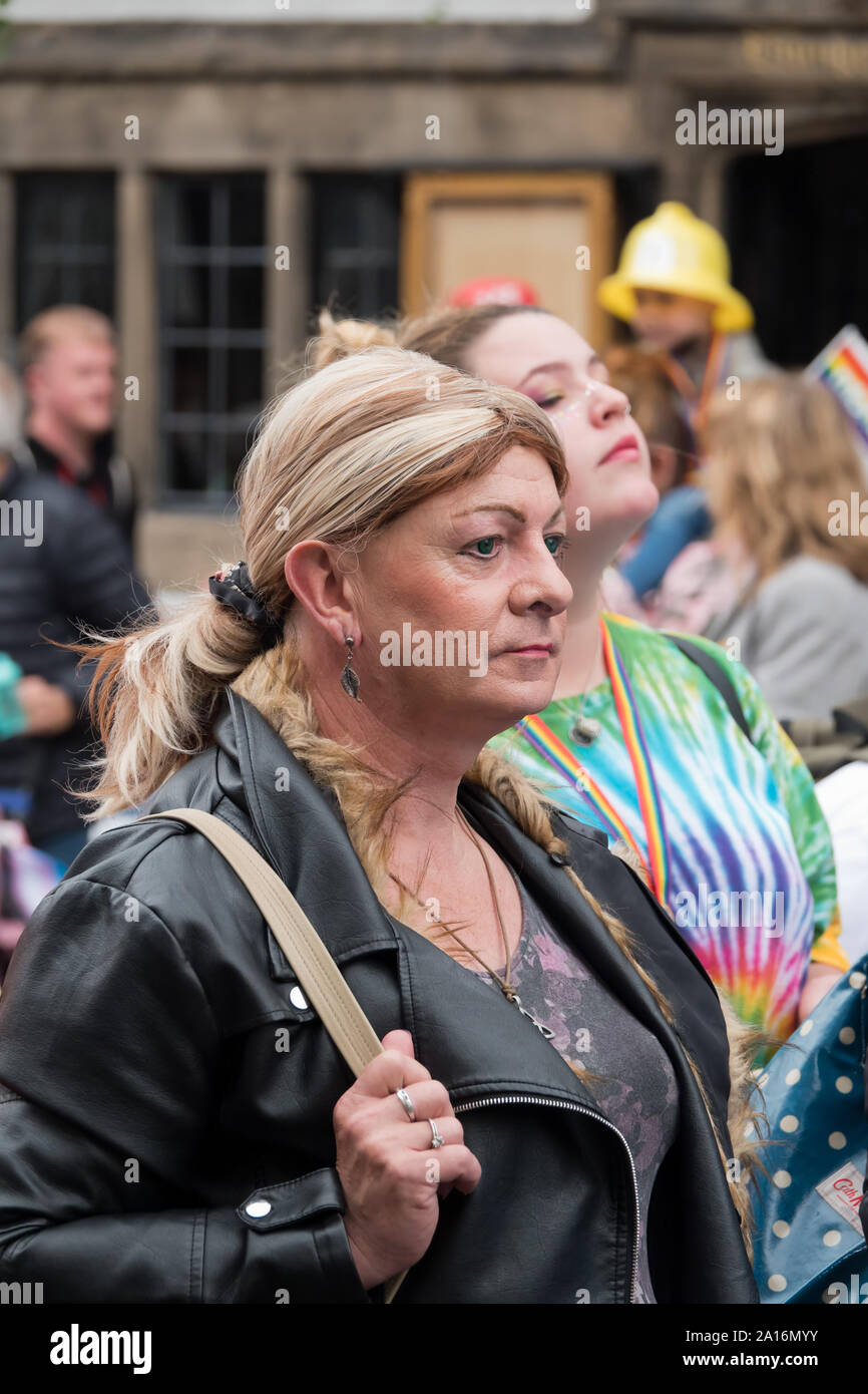 People taking part in the 2019 Chester Pride Festival parade Stock ...
