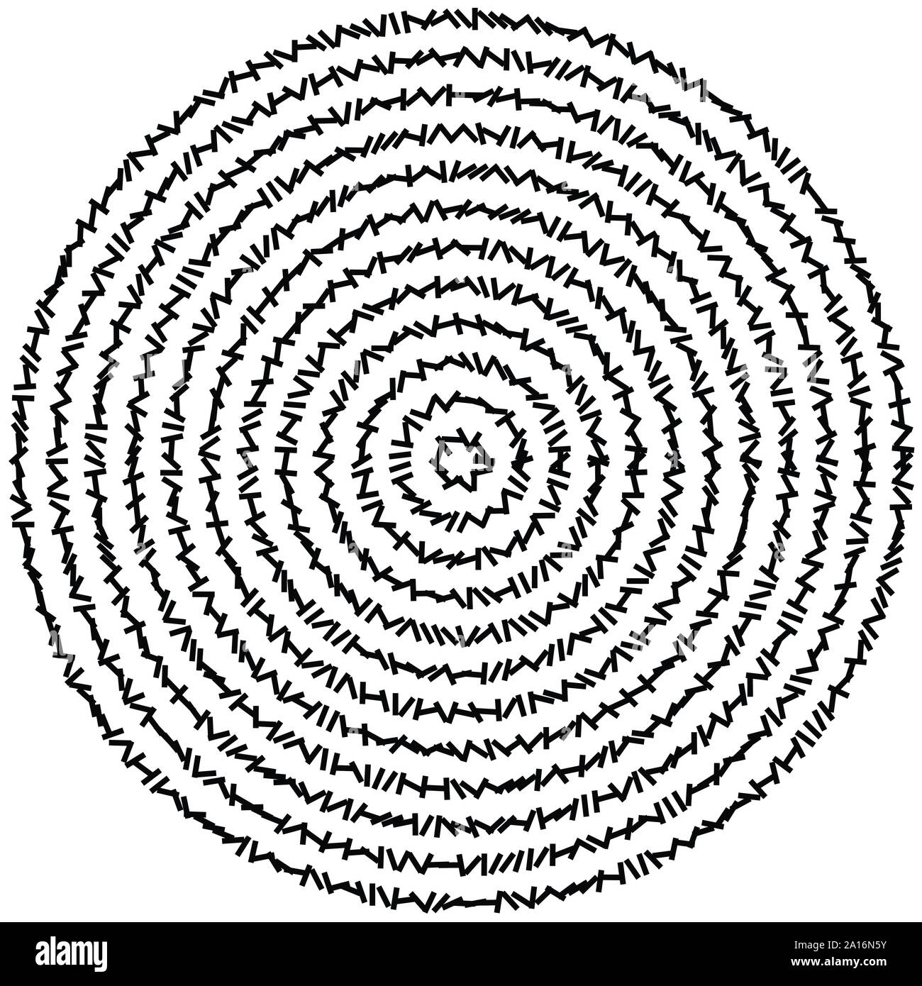 geometric circle of squares, rectangles. angular spiral,vortex abstract ...