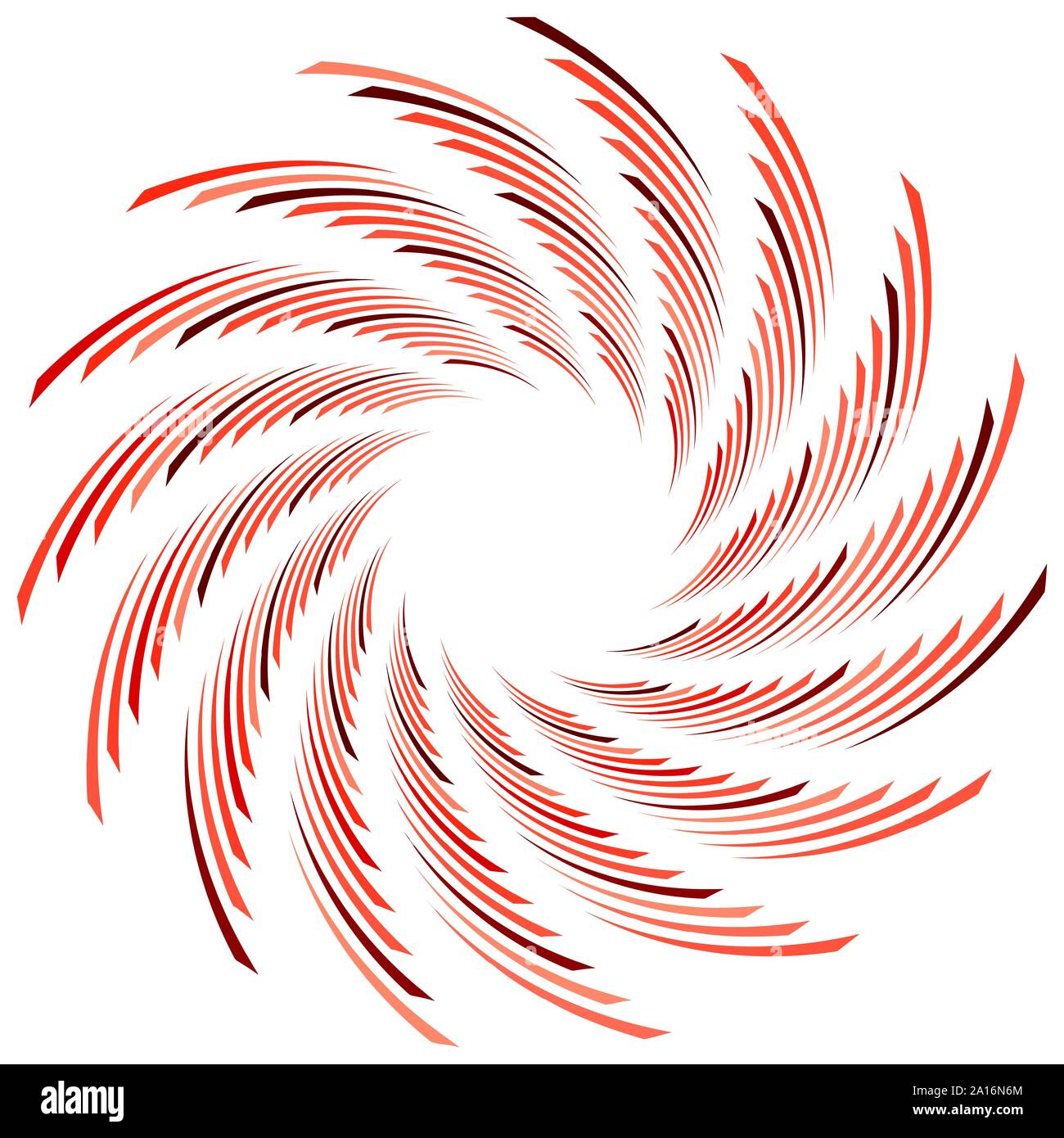 Abstract spiral, twist. Radial swirl, twirl curvy, wavy lines element ...