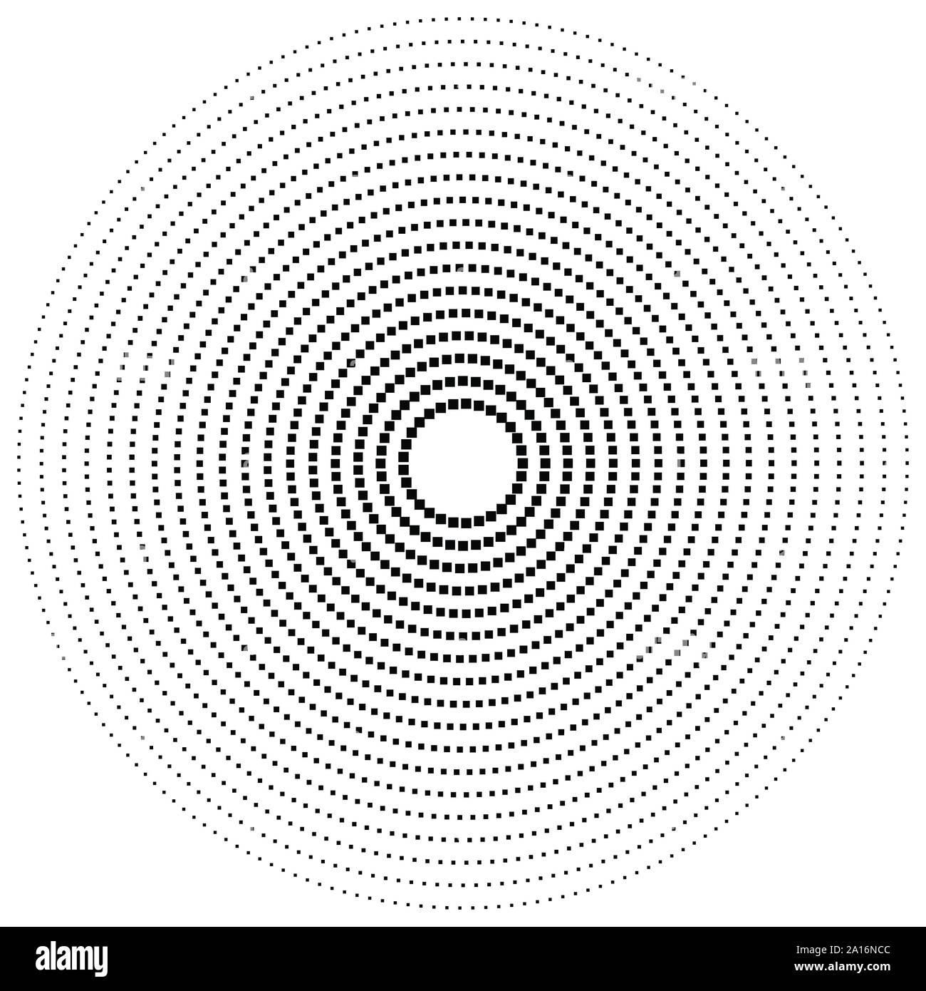 geometric circle of squares, rectangles. angular spiral,vortex abstract ...