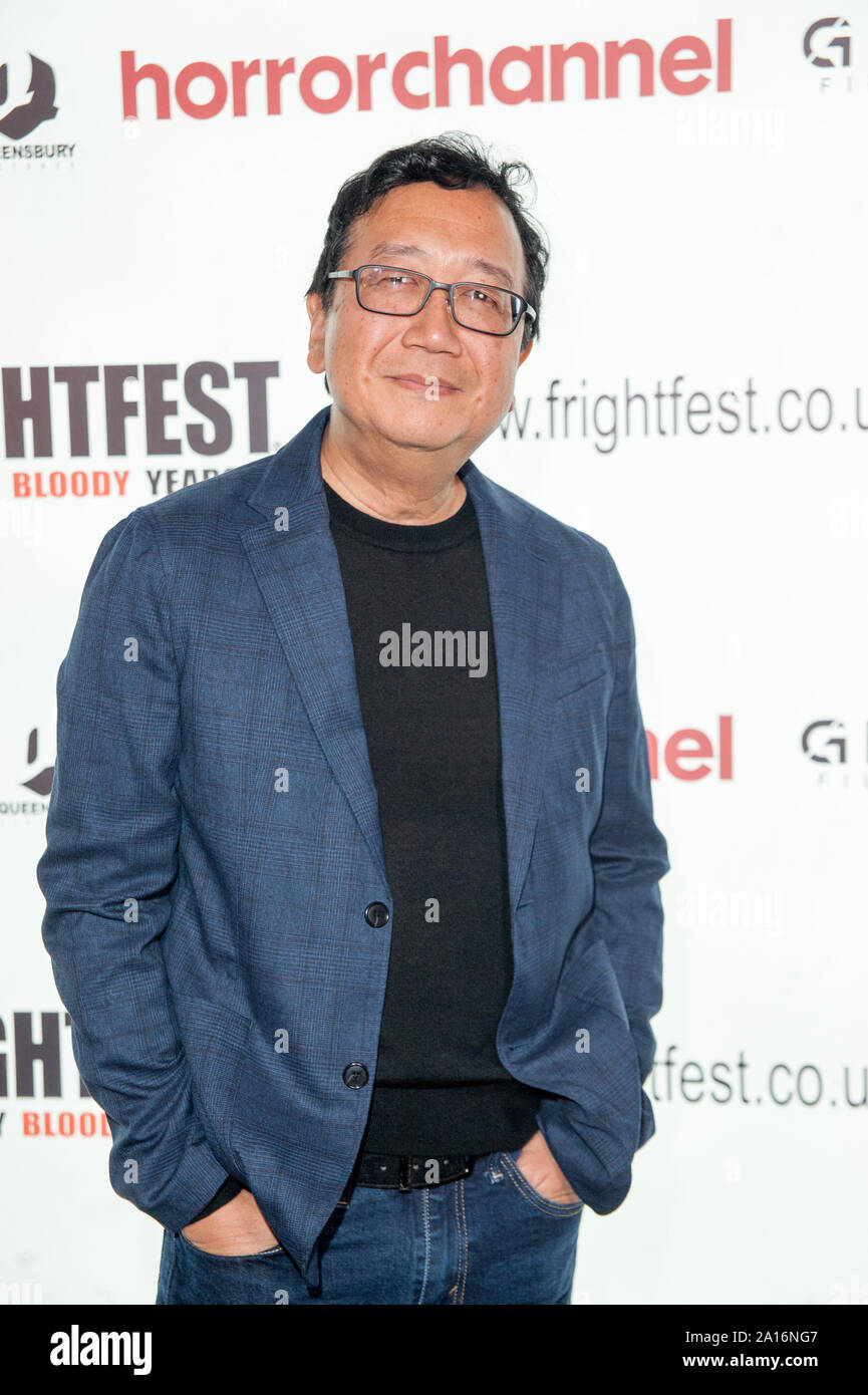 Seen arriving for the film Mary at Fright Fest. Leicester Square ...