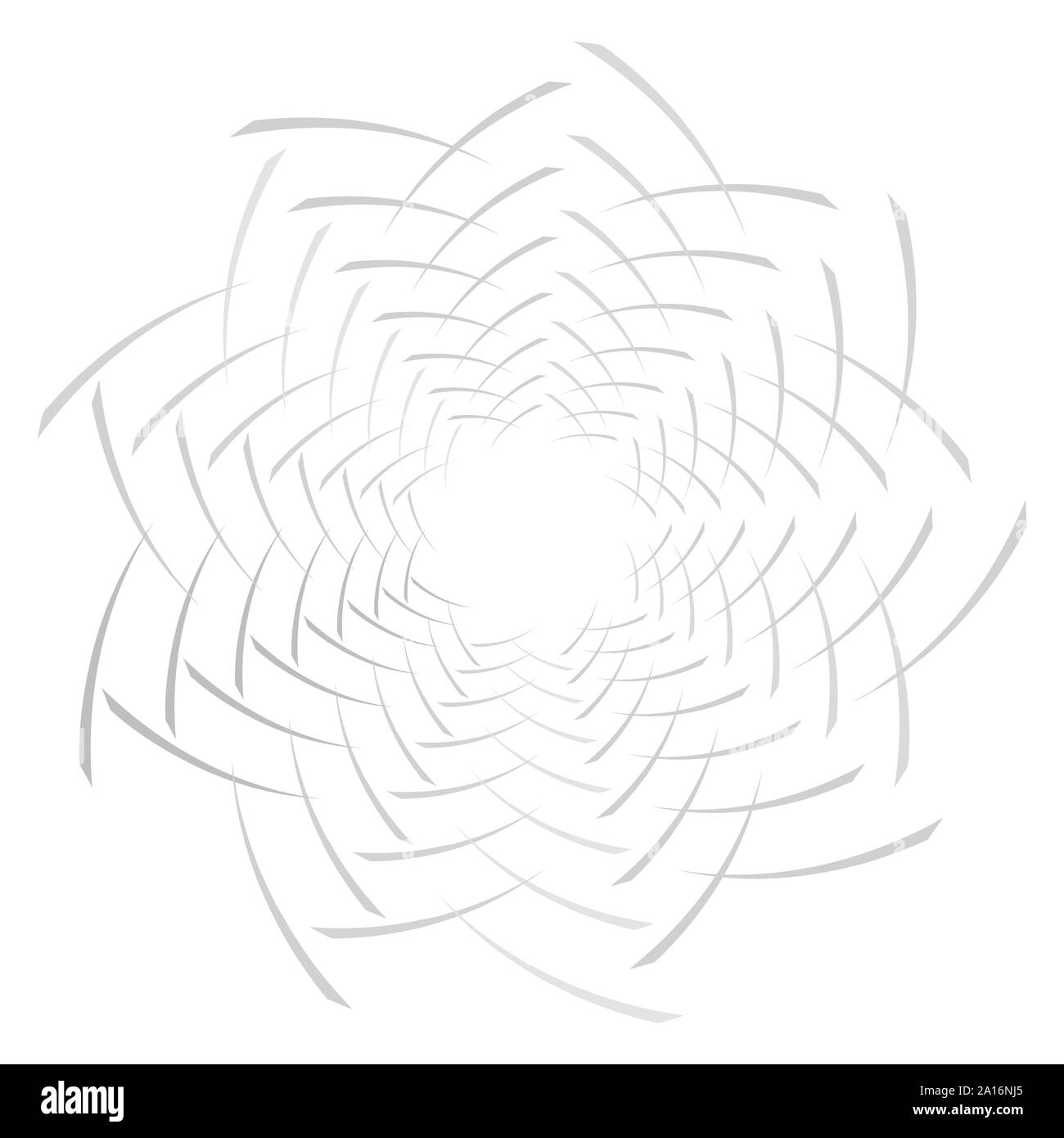 Abstract spiral, twist. Radial swirl, twirl curvy, wavy lines element ...