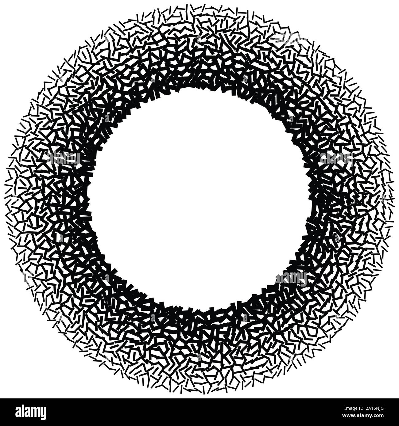 geometric circle of squares, rectangles. angular spiral,vortex abstract ...
