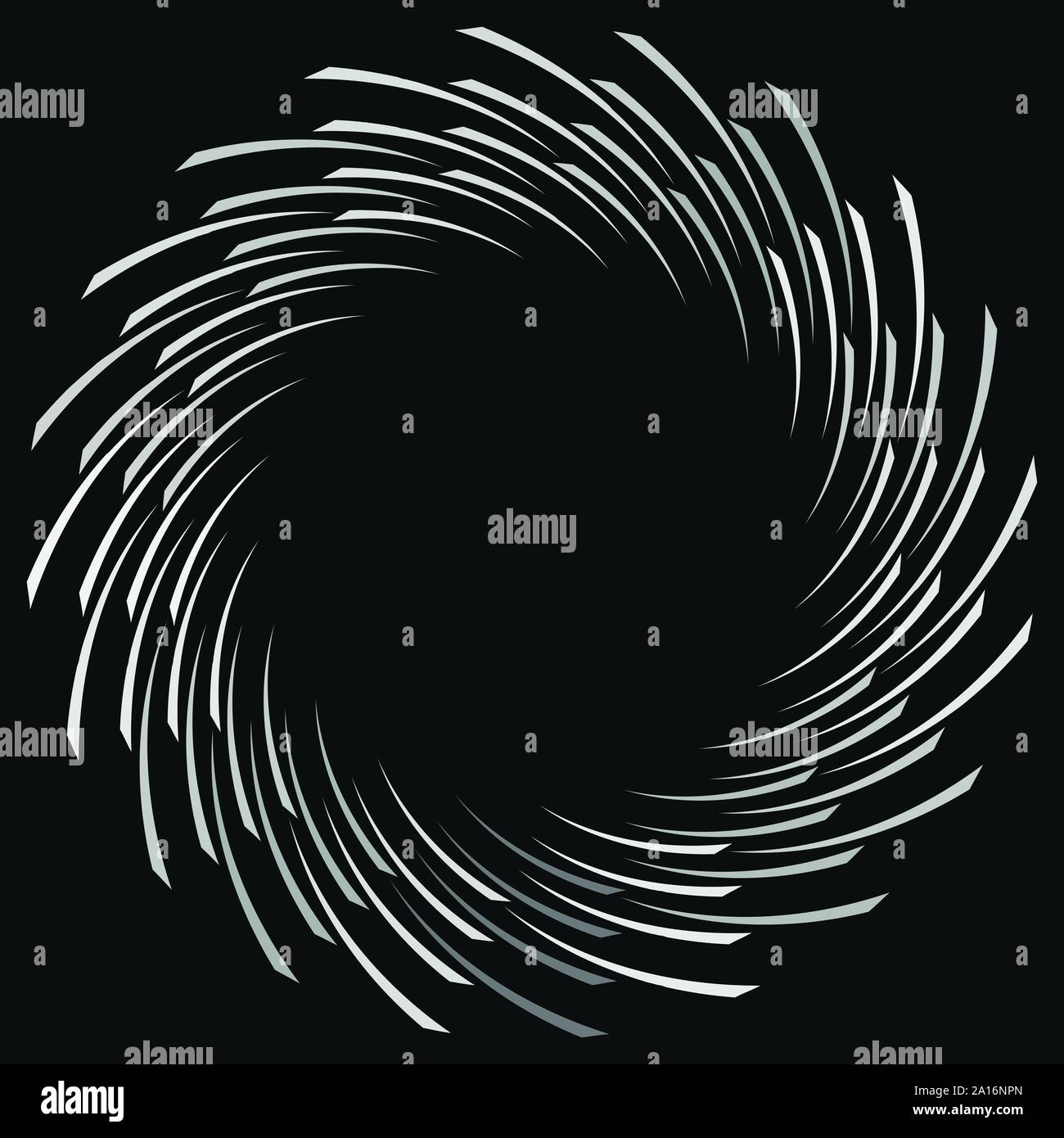 Abstract spiral, twist. Radial swirl, twirl curvy, wavy lines element ...
