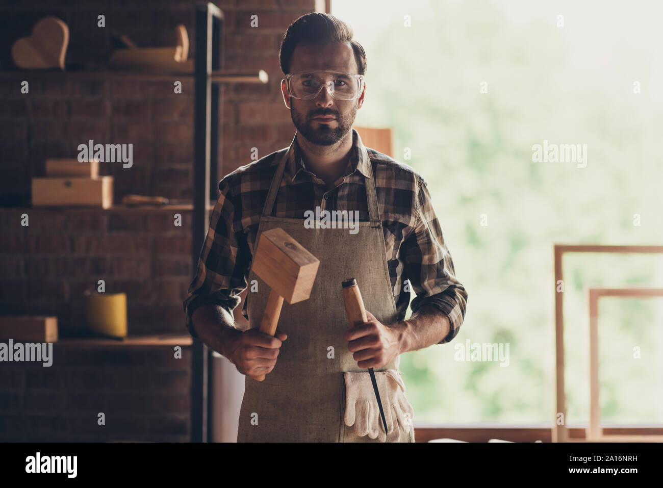 Manufacturing profession occupation designer handicrafts man con Stock ...