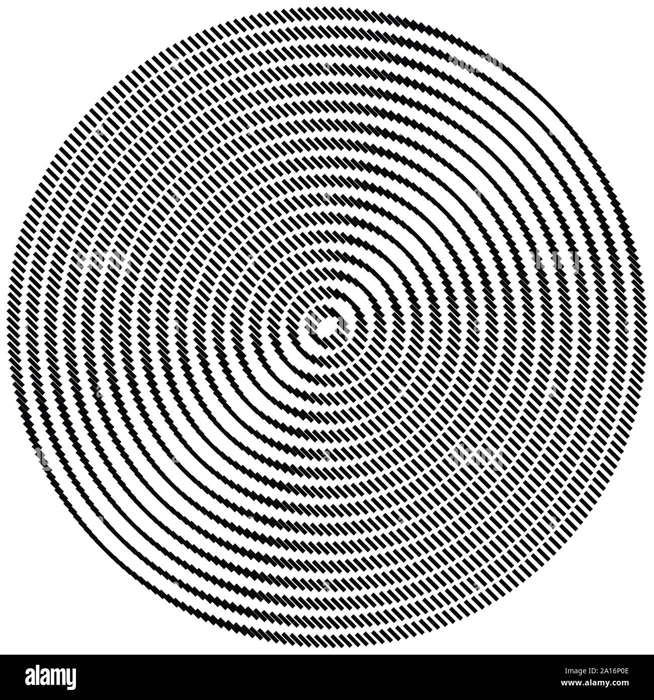 geometric circle of squares, rectangles. angular spiral,vortex abstract ...