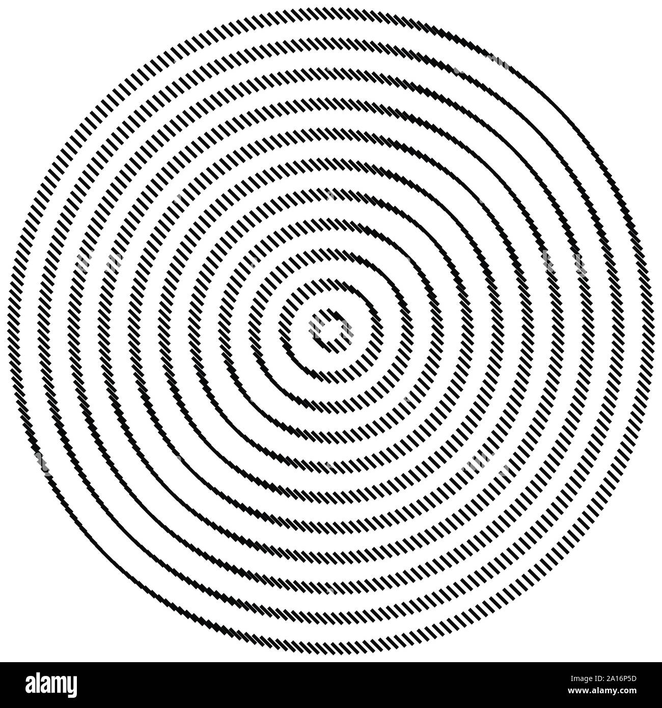 geometric circle of squares, rectangles. angular spiral,vortex abstract geometry design element ...