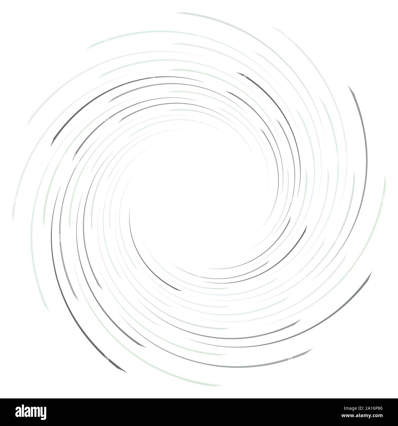 Abstract spiral, twist. Radial swirl, twirl curvy, wavy lines element ...
