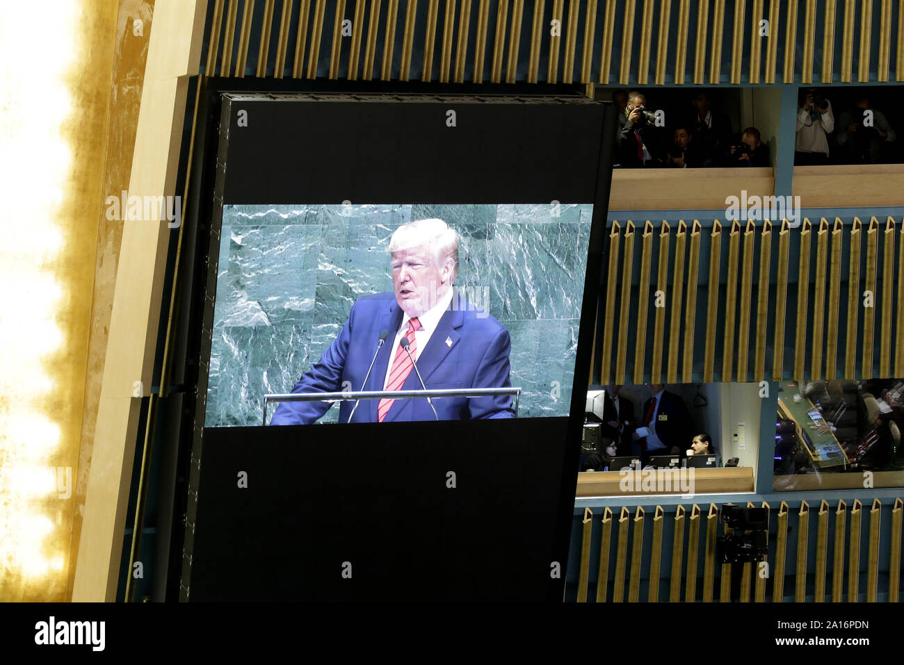 New York, United States. 24th Sep, 2019. President of the United States ...