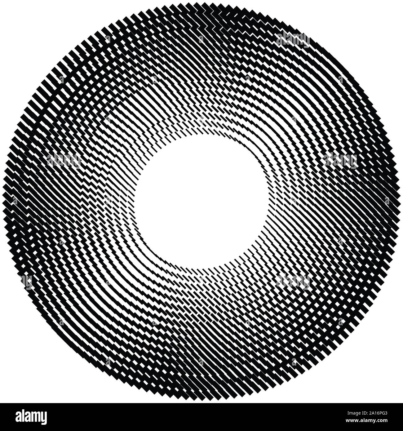 geometric circle of squares, rectangles. angular spiral,vortex abstract ...