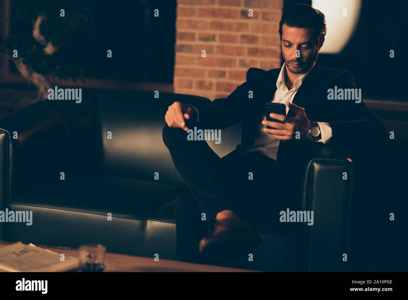 Attractive handsome calm bristle rich billionaire people man in Stock ...