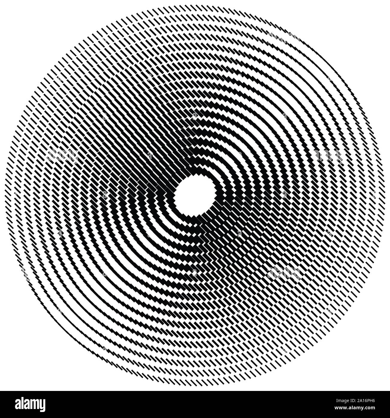 geometric circle of squares, rectangles. angular spiral,vortex abstract ...