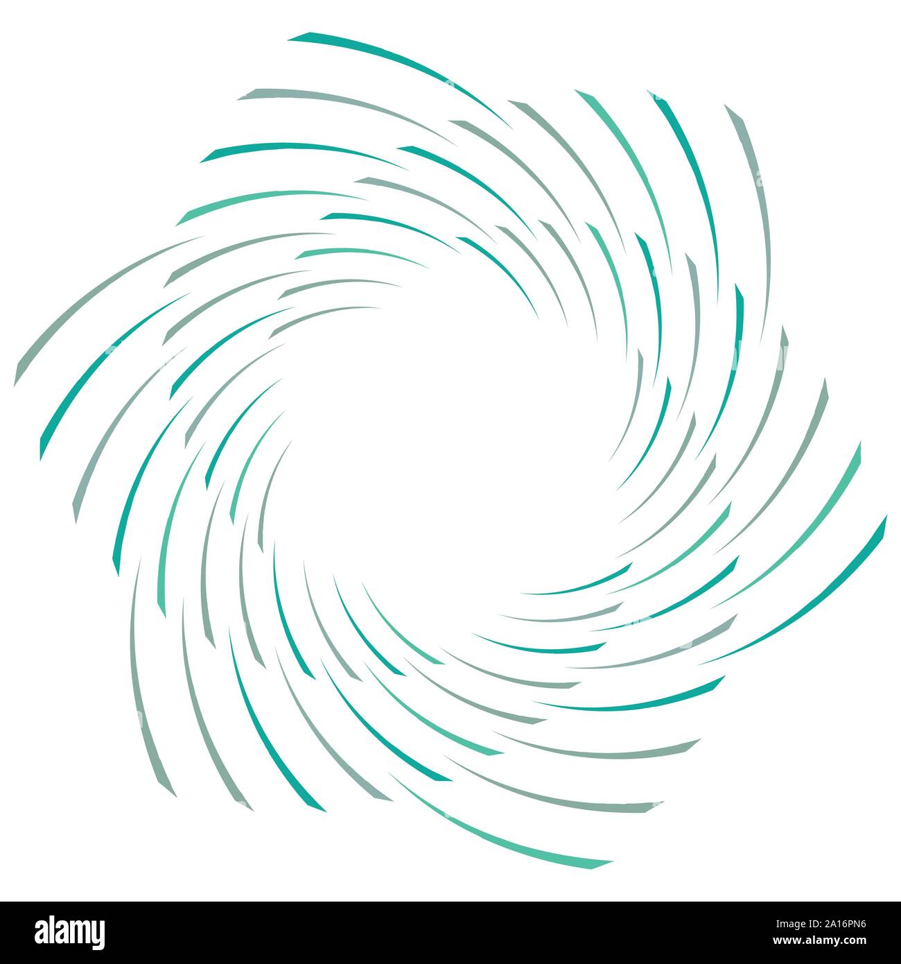 Abstract spiral, twist. Radial swirl, twirl curvy, wavy lines element ...