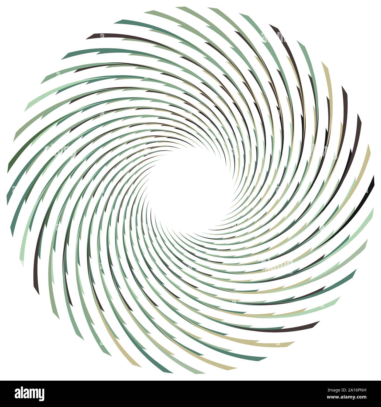 Abstract spiral, twist. Radial swirl, twirl curvy, wavy lines element ...