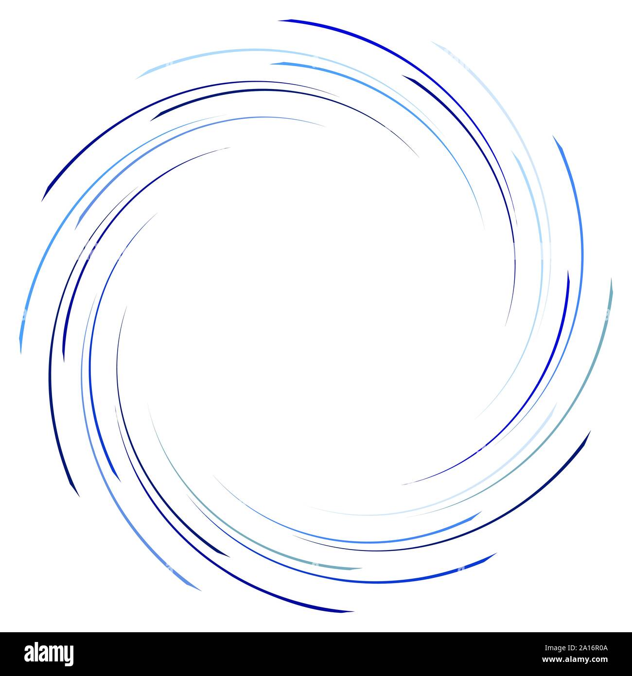 Abstract spiral, twist. Radial swirl, twirl curvy, wavy lines element ...