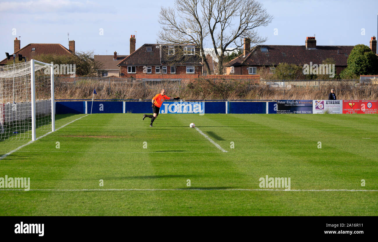 Local amateur football match between Billingham Town and Easington ...